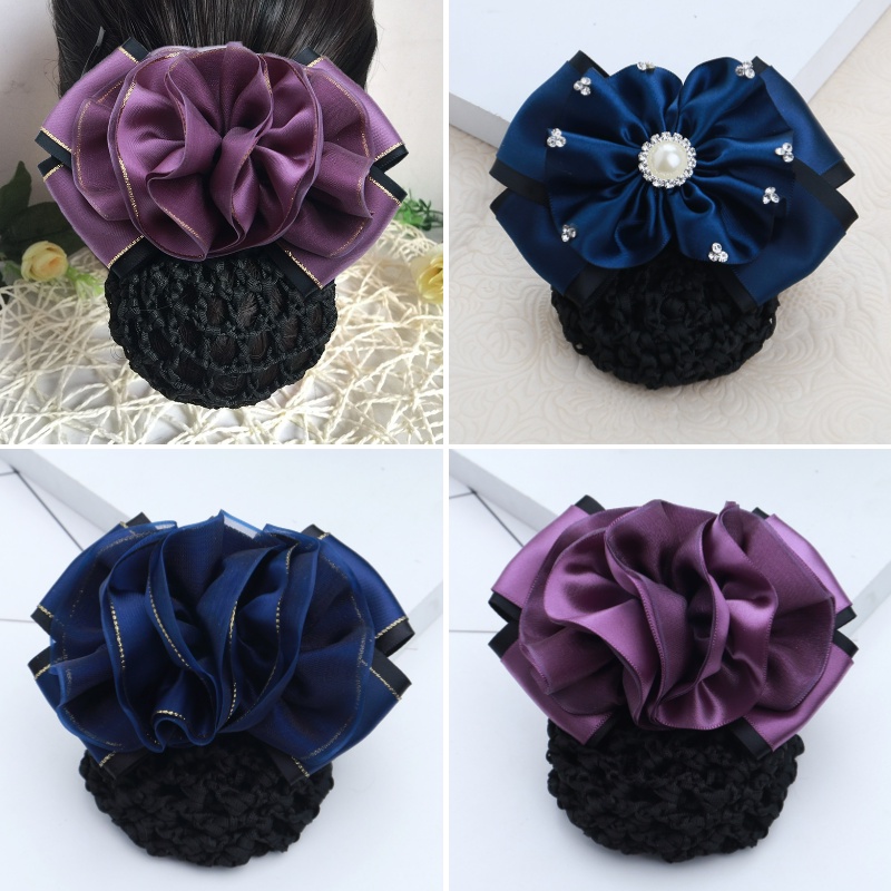 Korean Hairnet Professional Head Flower Hairpin Stewardess Hair ...