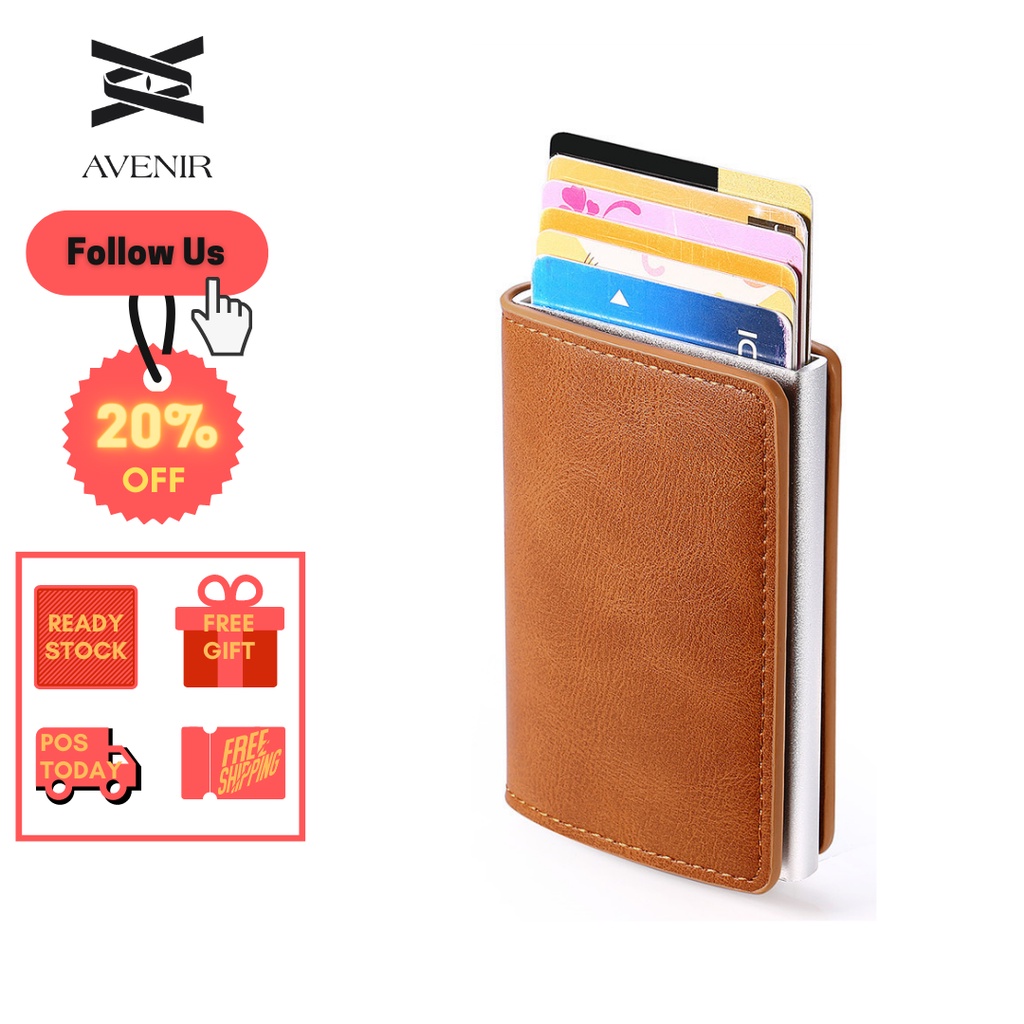 Aluminium Eject Card Holder with Anti-RFID Feature and Money Clipper (4 ...