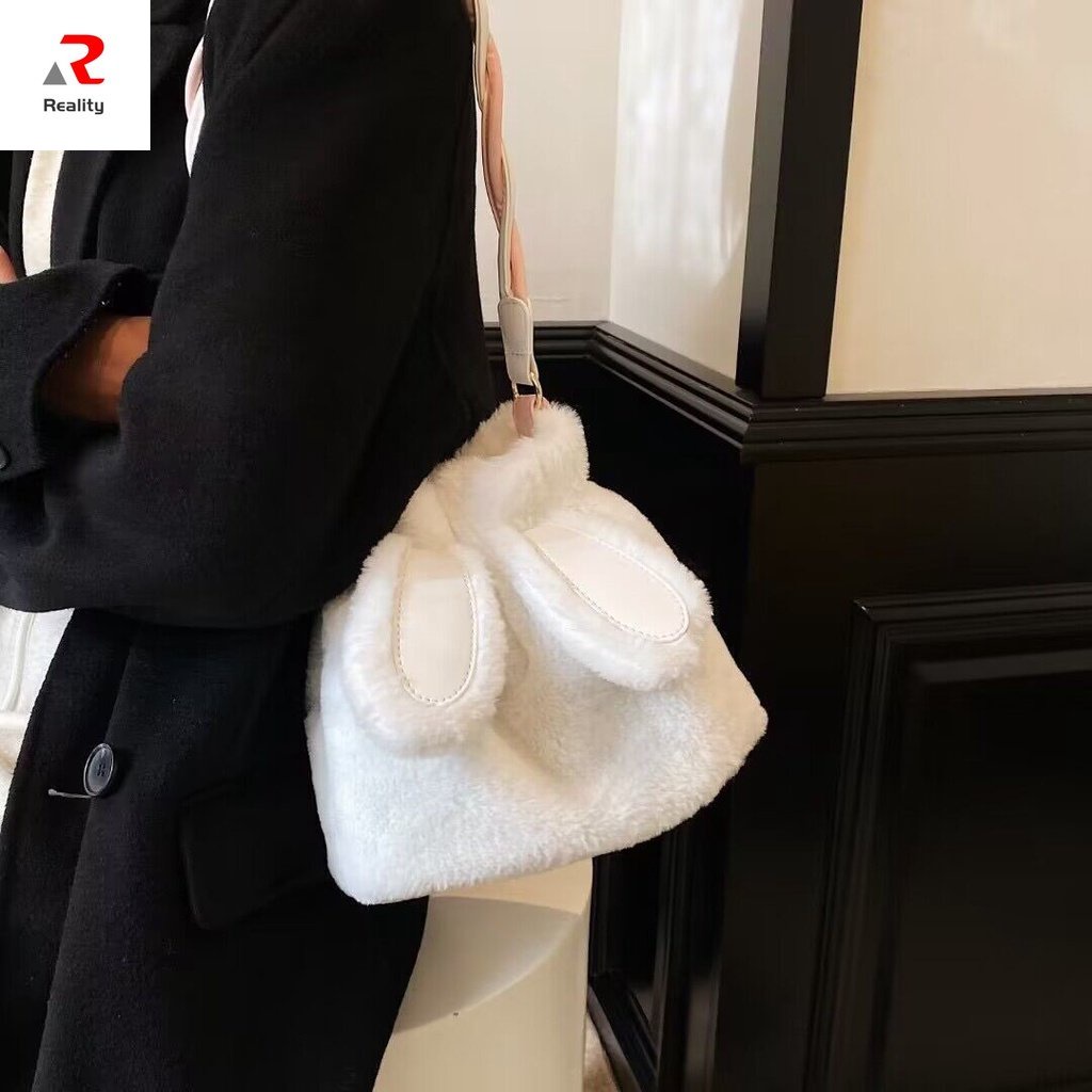 Mao Mao Rabbit Bag Plush Rabbit Ears Hand-sewn Material Bag Hand ...