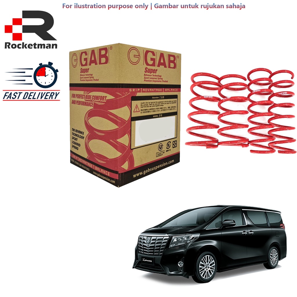 GAB SUPER SPORT LOWERED COIL SPRING SET TOYOTA ALPHARD VELLFIRE AGH30 GGH30 (4PCS) | Shopee Malaysia