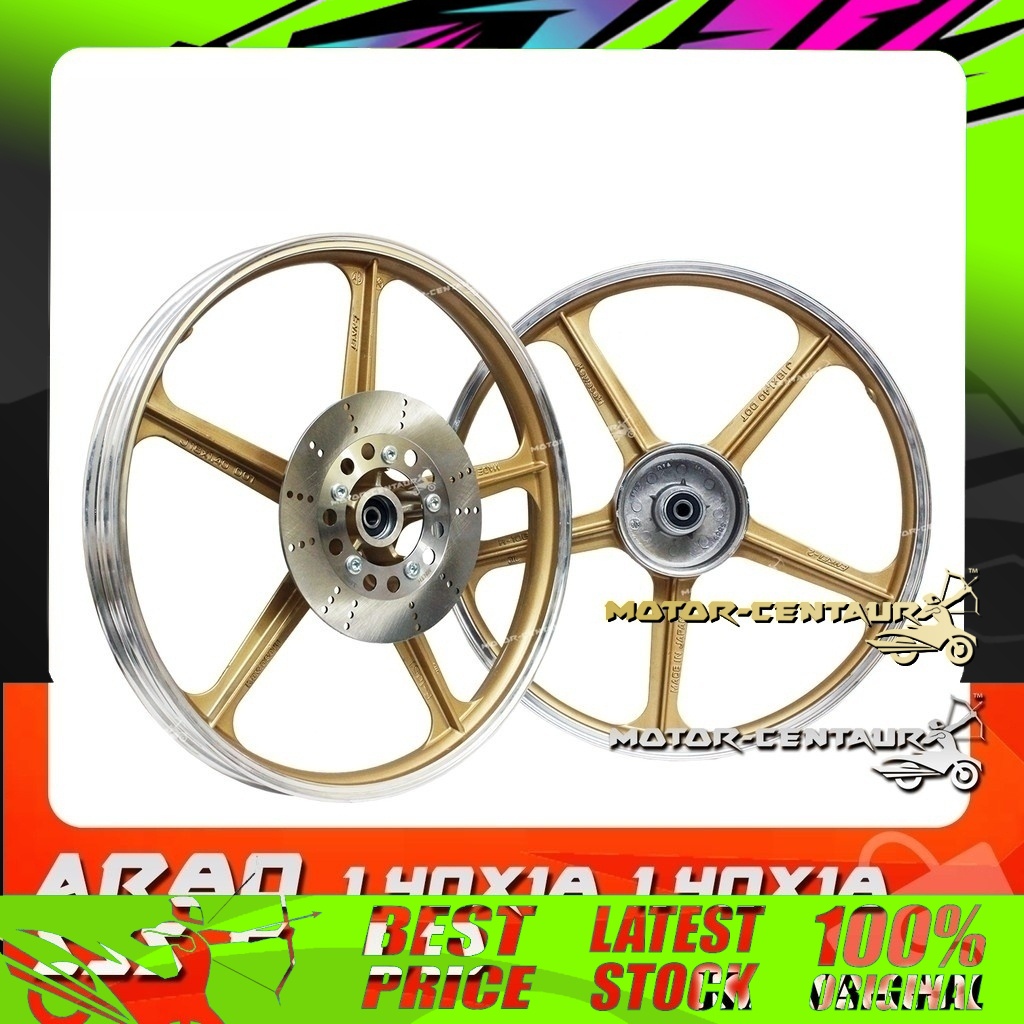 RIM MOTOSIKAL KAWA-GTO SPORT RIMS AR80 1.40X18(DISC,F) 1.40X18(DRUM,R ...