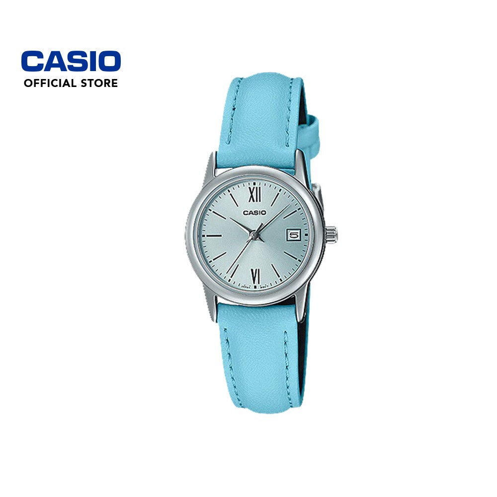 Casio General LTP-V002L-2B3 Blue Leather Band Women Watch | Shopee Malaysia