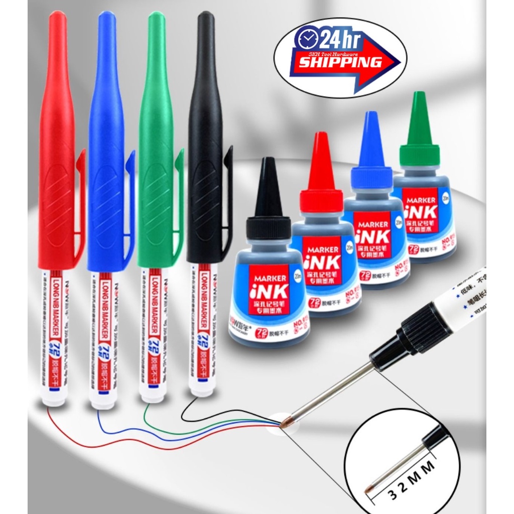 Long NIB Marker Pen 20 ~ 32mm Permanent Marker Pen Waterproof Pen ...