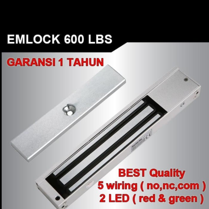 Emlock 600LBS EM Lock Magnet Lock Door with Bracket ZL 2 LED 12-24 VDC ...