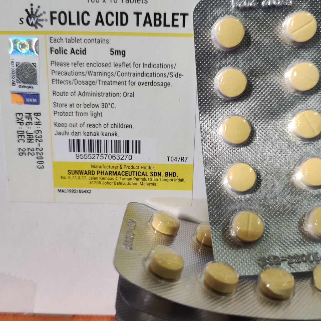 Folic Acid 1x10's [Exp.: 12/2025] | Shopee Malaysia