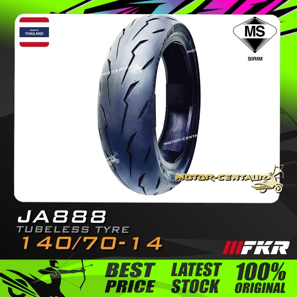 TAYAR FKR TUBELESS TYRE JA888 140/70-14 for YAMAHA XMAX, NVX155 REAR ...