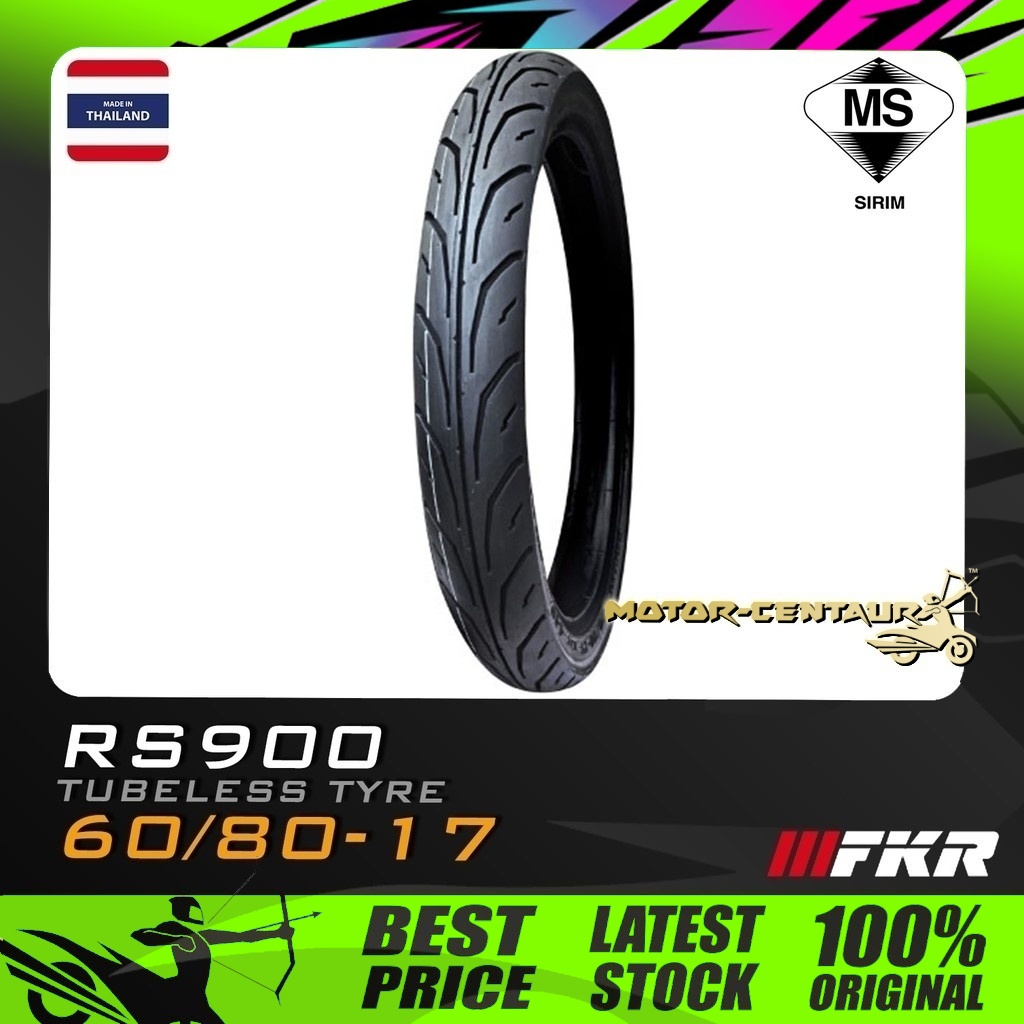 TAYAR FKR TUBELESS TYRE RS900 (BUNGA TAJAM) 60/80-17 | Shopee Malaysia