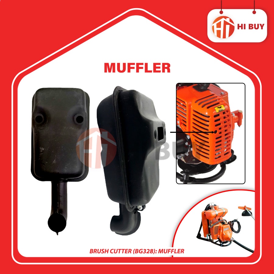 SPARE PART [BG328] BRUSH CUTTER: MUFFLER/ EXHAUST MUFFLER/ EKZOS MESIN ...