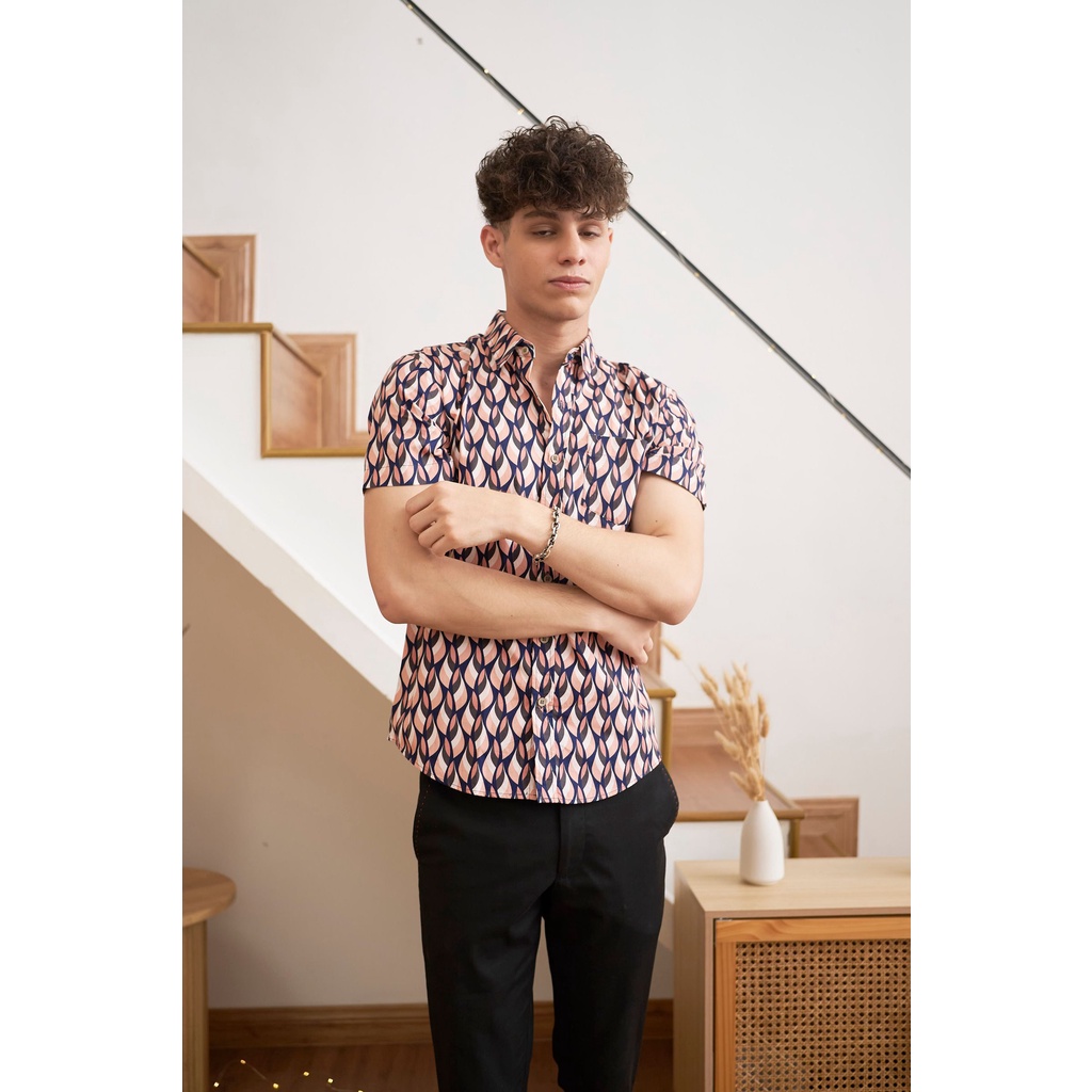 I Am Famous Slim Fit Shirt - Peach | Shopee Malaysia