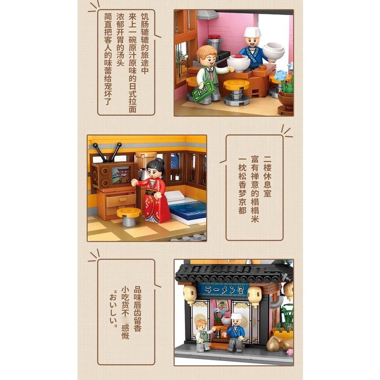 LOZ IDEAS Mini Block 1234 / 1235 / 1236 Japanese Street Commercial Street Shop Building Block ...