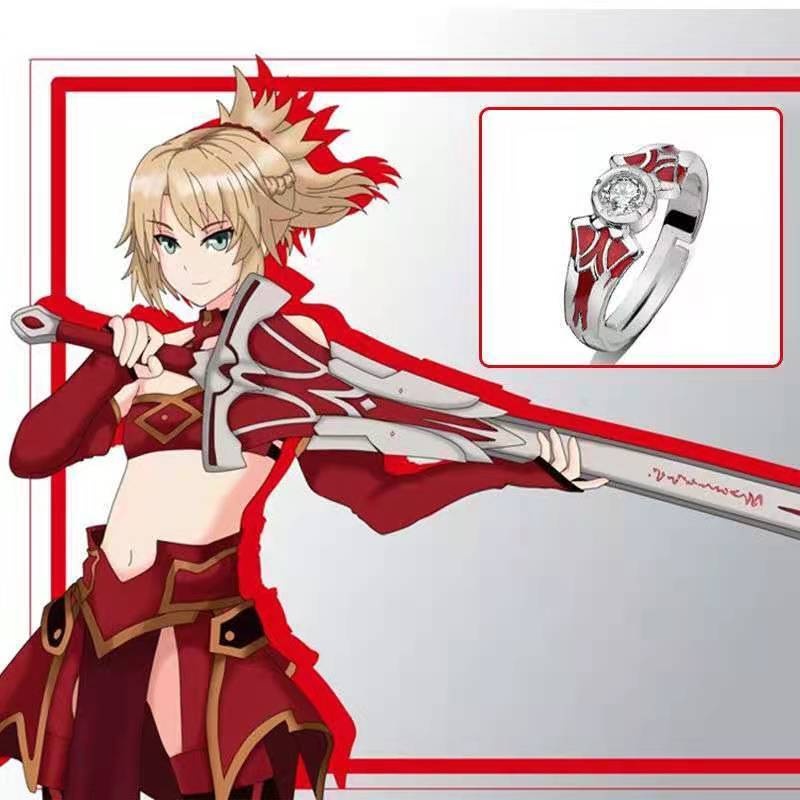 Fate Stay Night Ring Man Saber Mordred Character Image Rings for Women ...