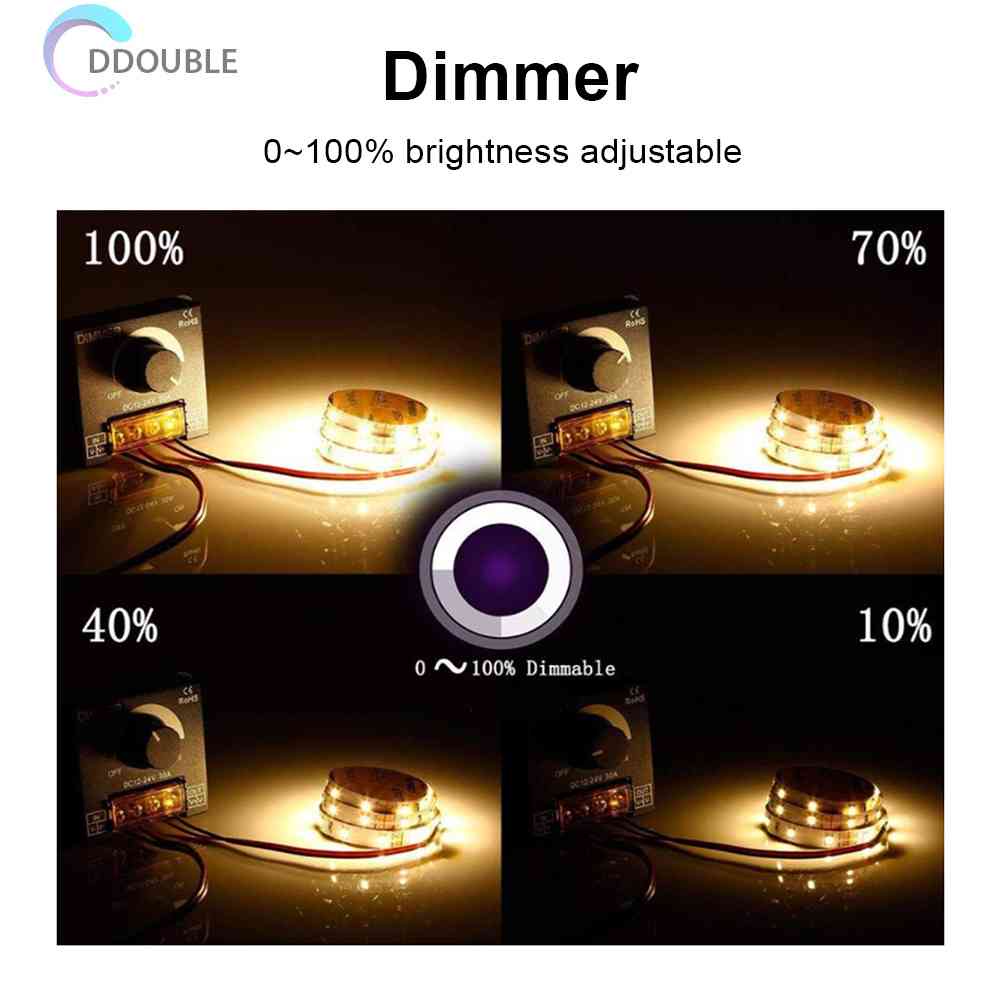 LED Dimmer Switch Adjustable Brightness for Lamp Strip Single Color ...