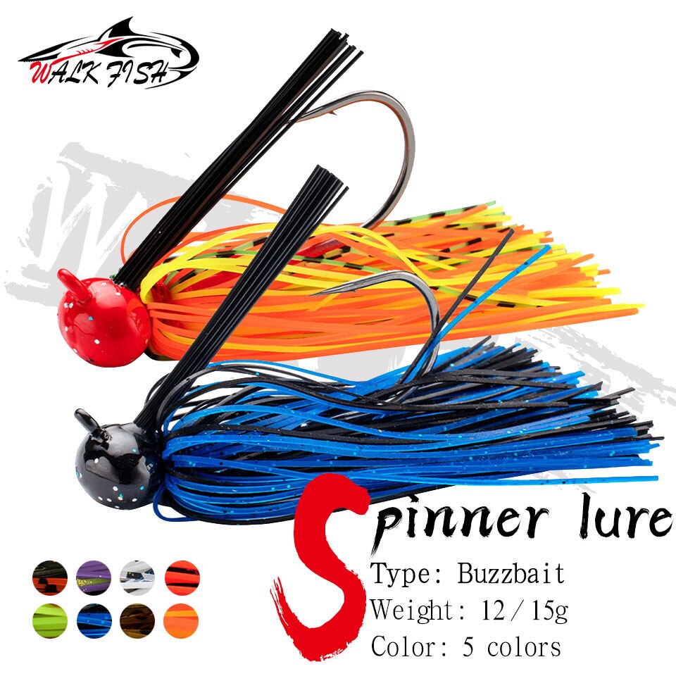 WALK FISH 12G&16G spinner bait weedless jig Bass jig Chatter bait ...