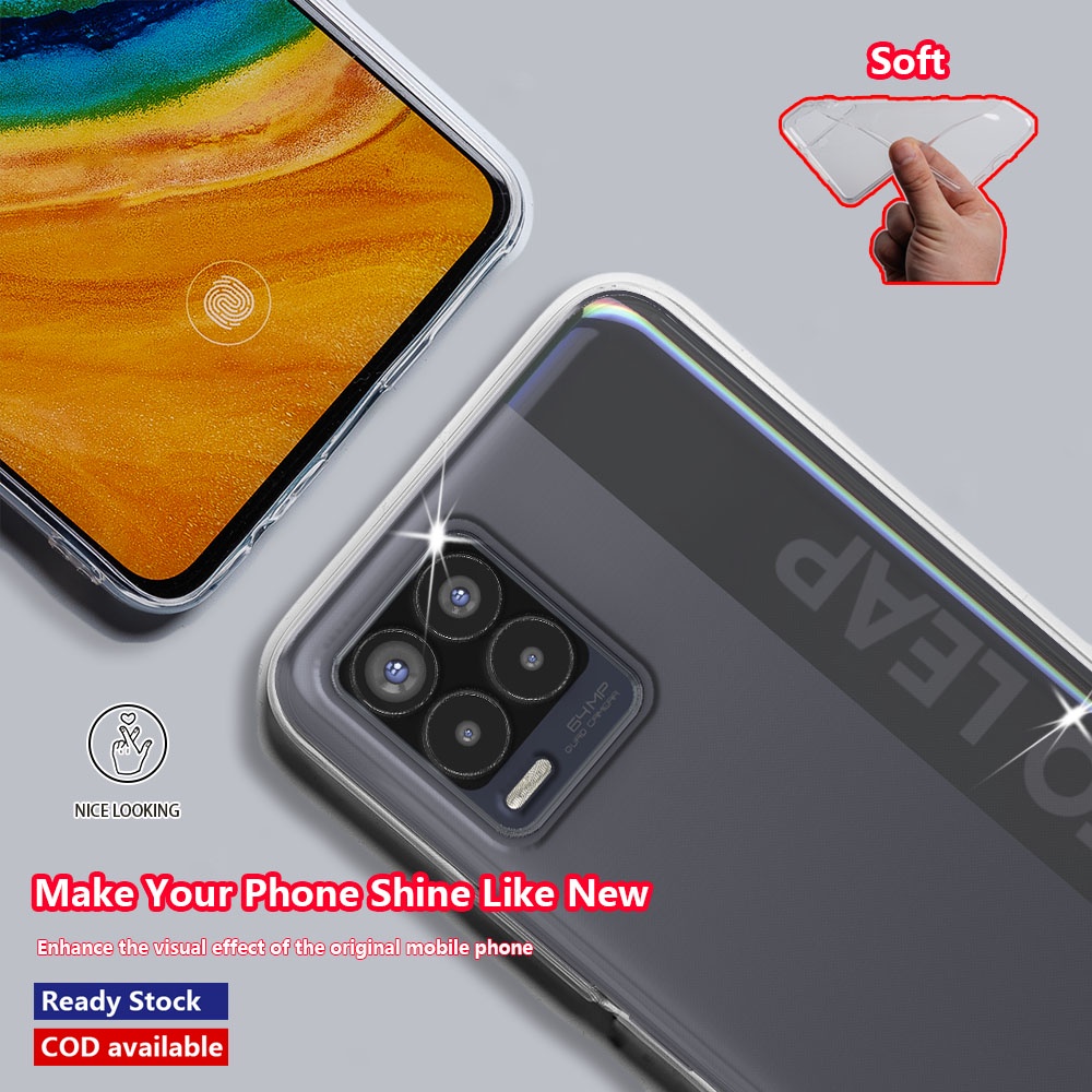 For Realme 8 4G 8 Pro RMX3085 RMX3081 Non-Yellowing Shockproof Phone ...