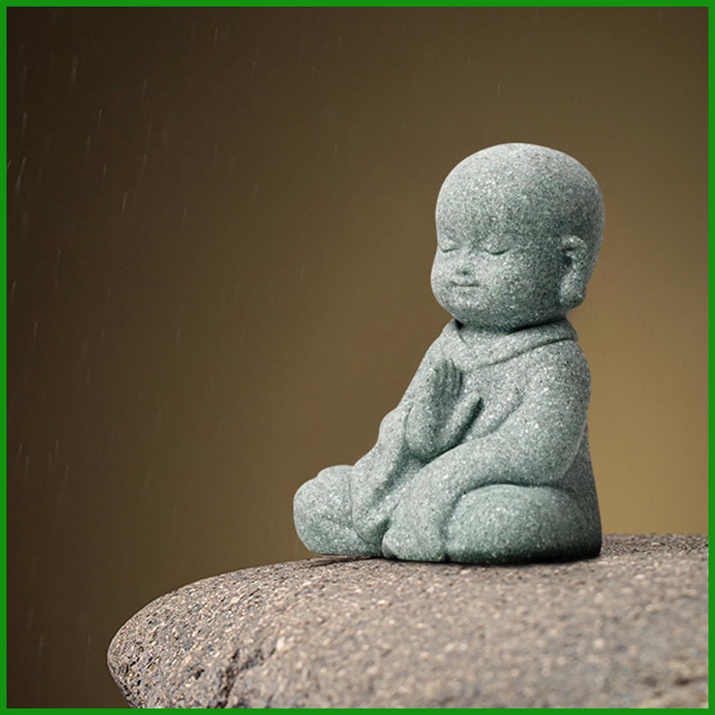 Chinese Monk Figurine Little Monk Ornament For Children Cute Resin ...