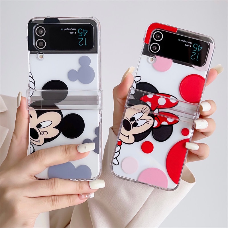 3In1 Cartoon Mickey Minnie Mouse Transparent Hard Flip Case Samsung ...