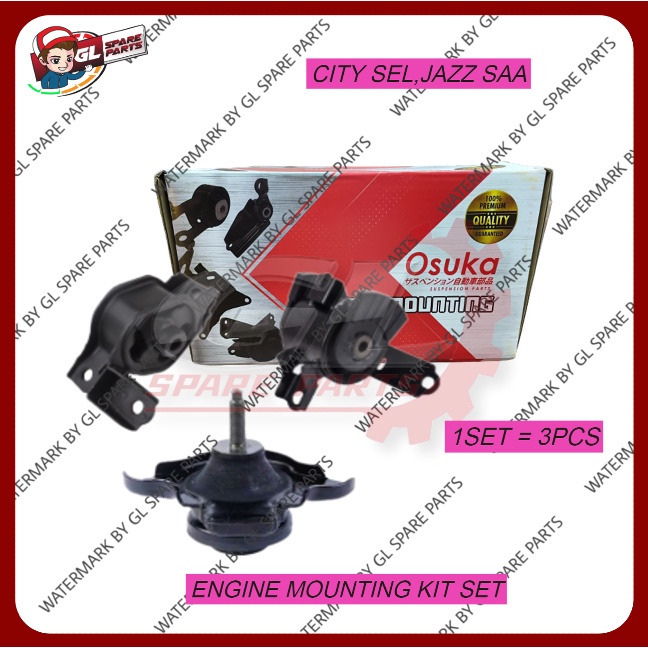 ENGINE MOUNTING SET HONDA CITY SEL / JAZZ SAA ENG MTG KIT SET (OSUKA) 1SET=3PCS | Shopee Malaysia