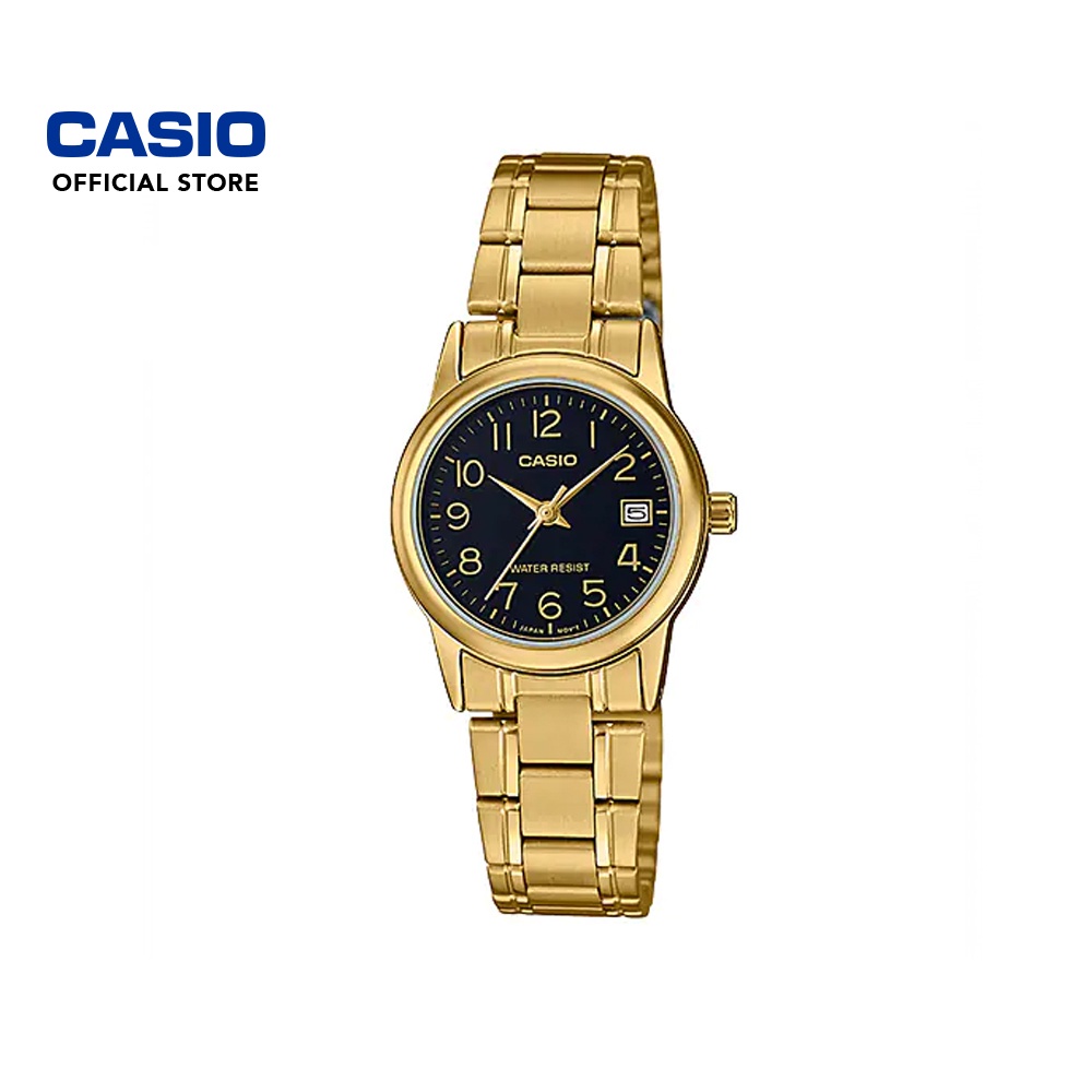 Casio General LTP-V002G-1B Gold Stainless Steel Band Women Watch | Shopee Malaysia