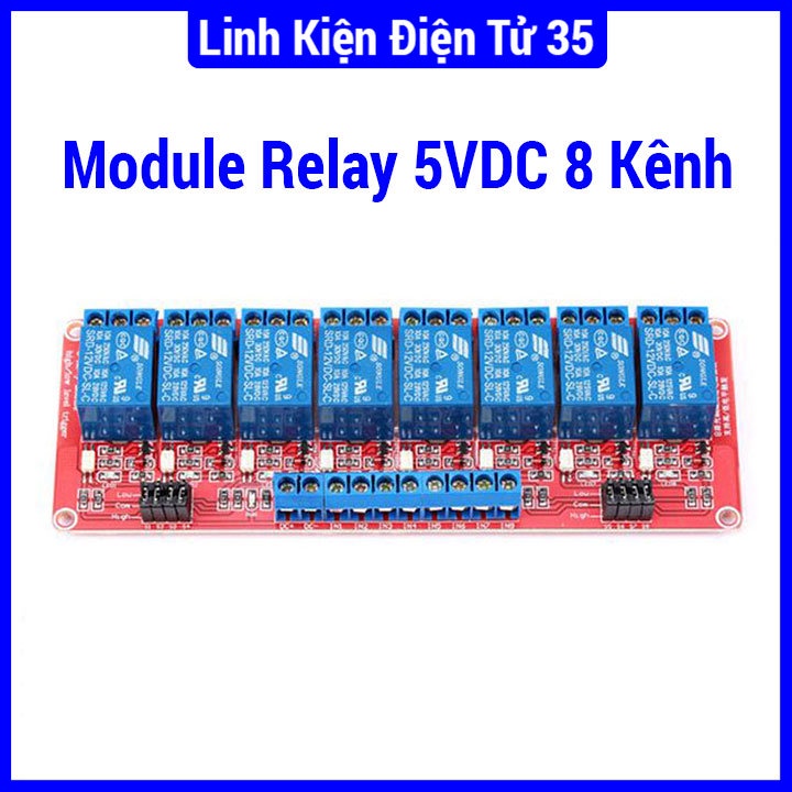 Relay Module 5VDC 8 channels high / low, used to control opening and ...