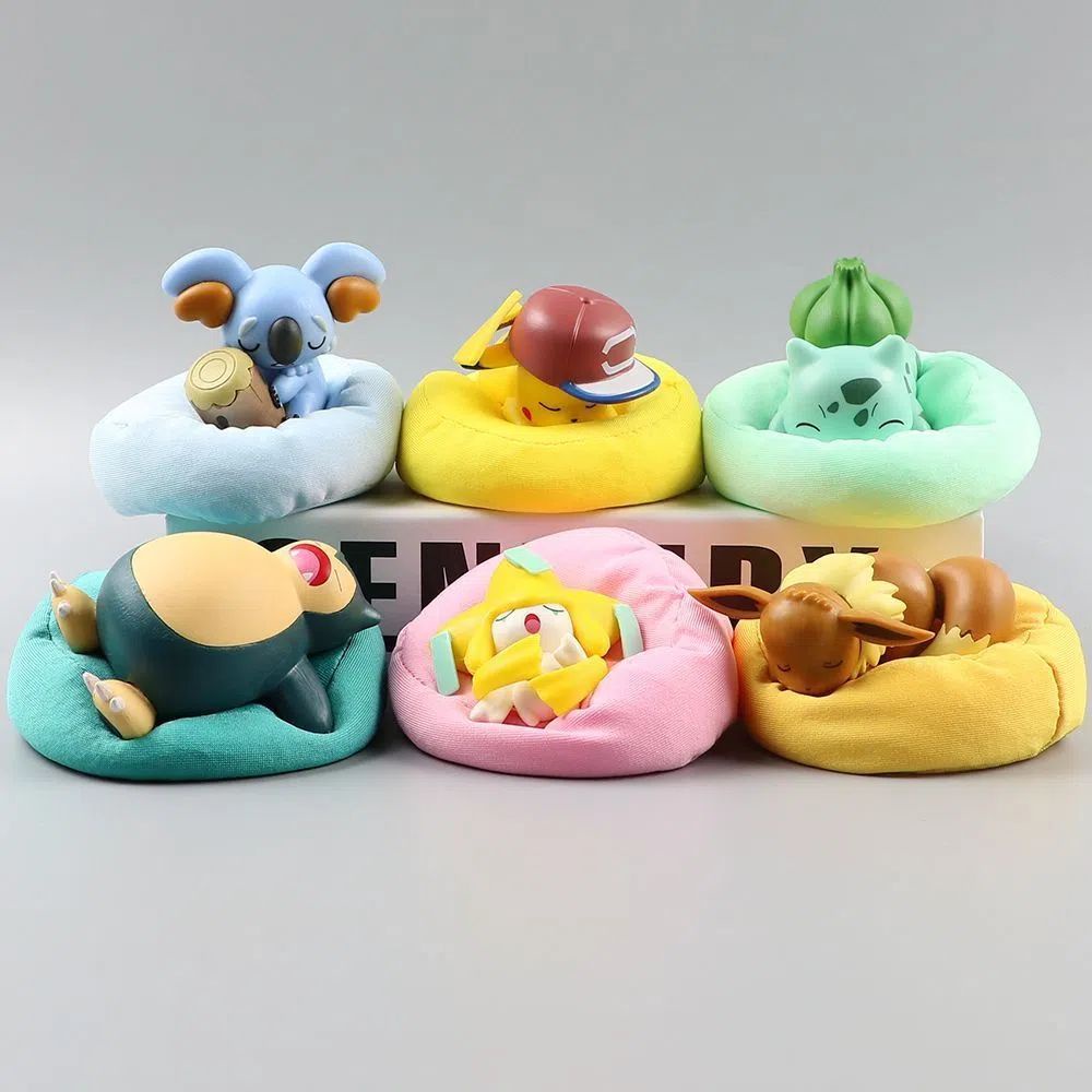 Anime Figure Pokemon PIKACHU Doll Sleeping Pokémon Sandbag Jenny Turtle ...