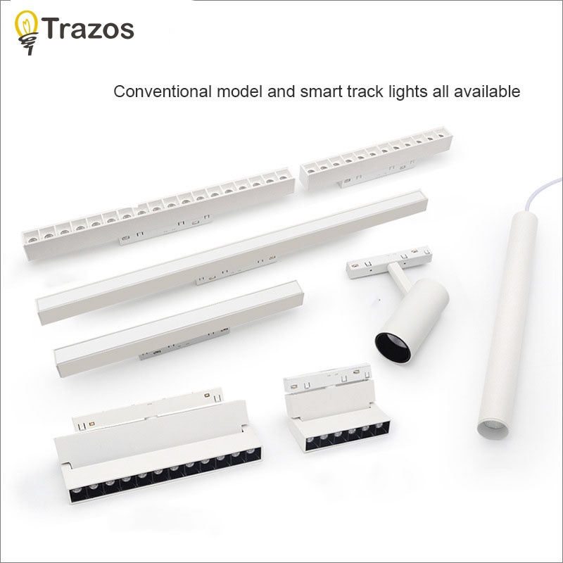 Smart White Recessed Magnetic Track Lights Dimmable 48V Surface mounted ...