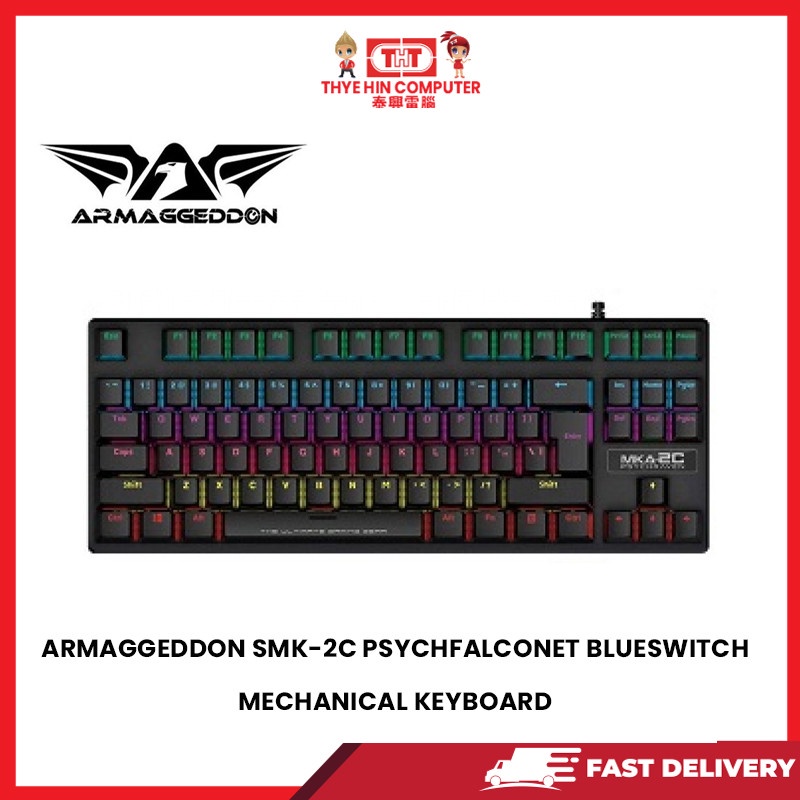ARMAGGEDDON SMK-2C PSYCHFALCONET BLUE SWITCH MECHANICAL KEYBOARD ...
