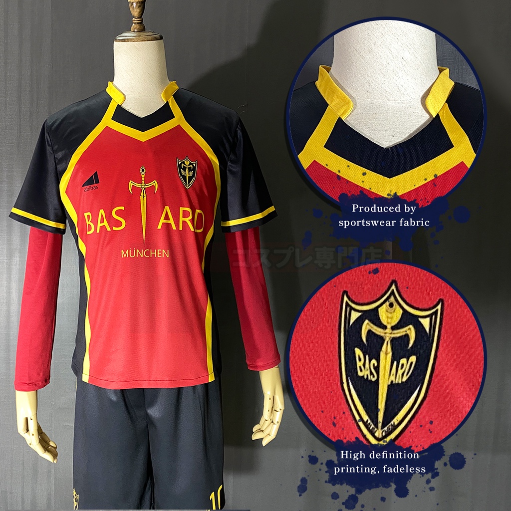 Blue Lock Anime Cosplay Costume Munchen Red Uniform Ness Kaiser Isagi ...