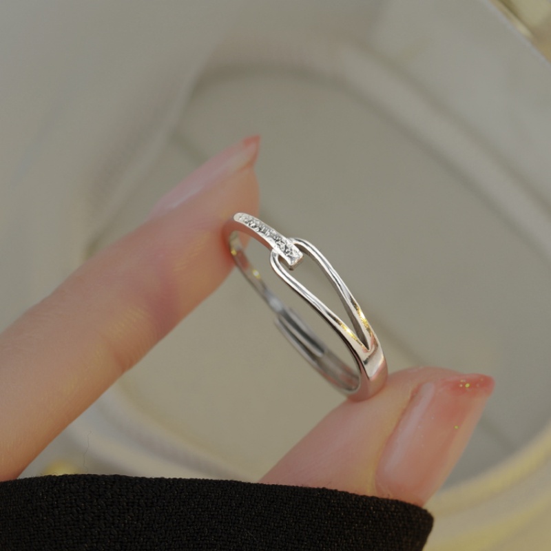 925 Silver Simple Ring Women's New Stylish Opening Ring Accessories ...