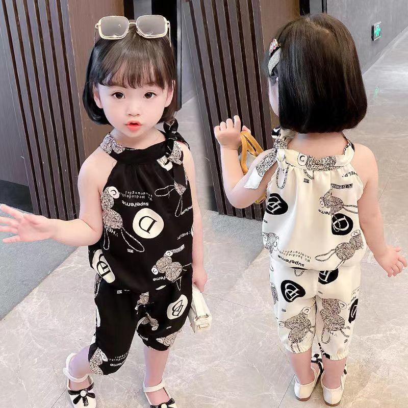 Summer Baby Girl clothing Set Tops Pants Print Baju Kanak2 Perempuan ...