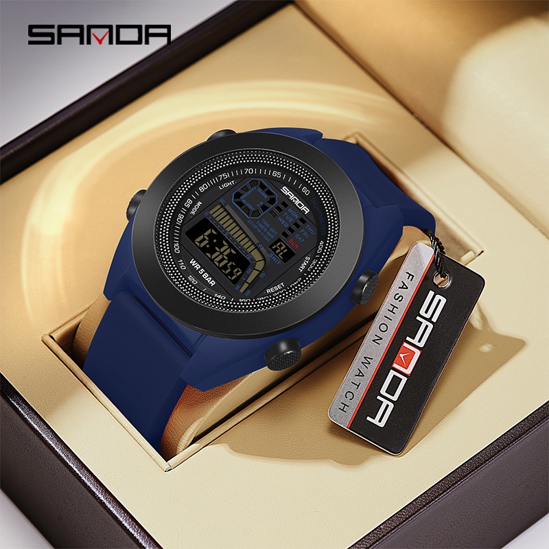 Sanda Noctilucent Electronic Digital Led Luxury Men's Waterproof Sports ...
