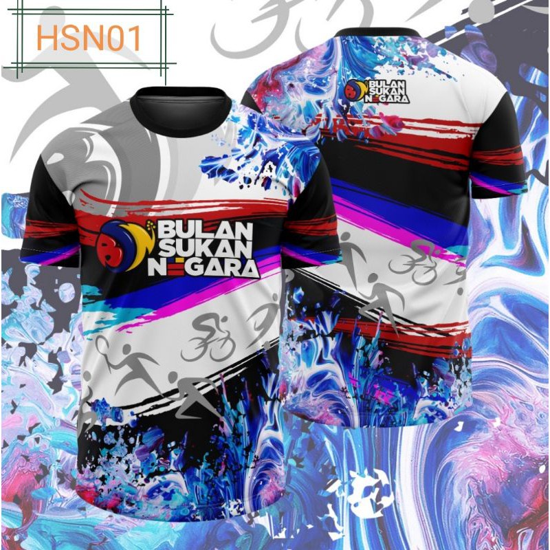 Bulan Sukan Negara Sublimation Tshirt | BSH | Shopee Malaysia