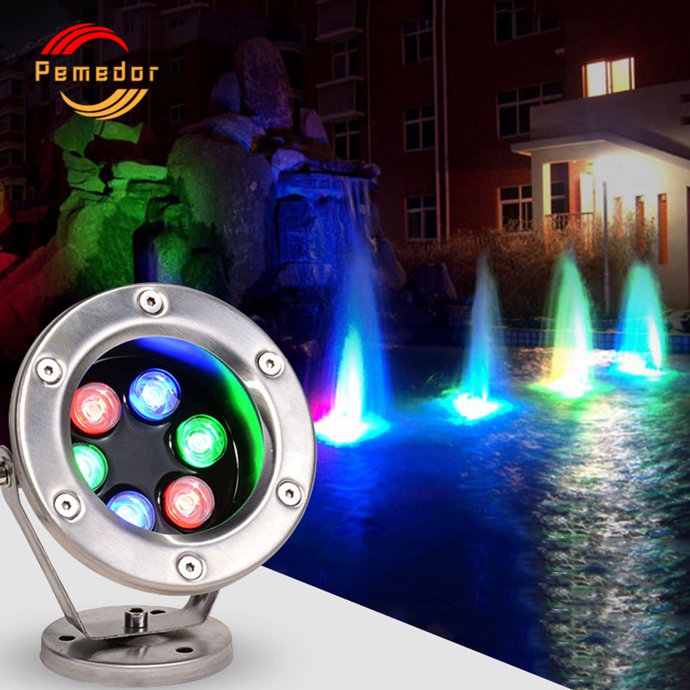 Led Underwater Light 304 Stainless Steel Pool RGB Waterscape Light Pond ...