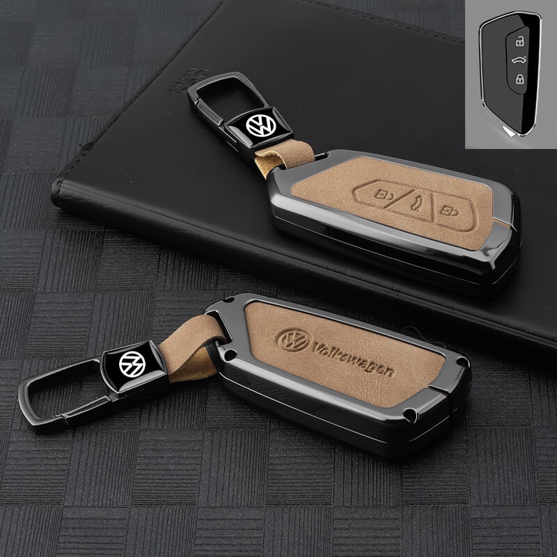 Alloy Car Key Cover Case For VW Volkswagen Golf 8 MK8 Octavia Leon MK4 ...