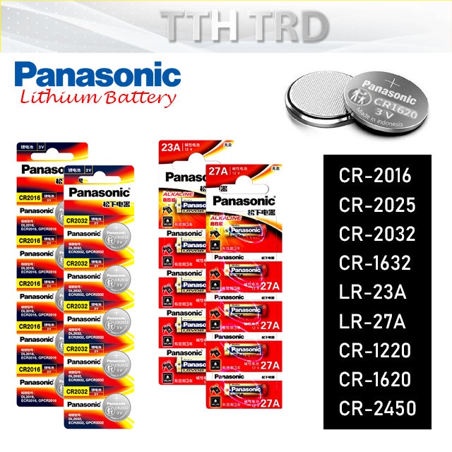 Original Panasonic Lithium Battery Batteries 3V CR1220 1616 1620 1632 2016 2025 2032 2450 GP 23A ...