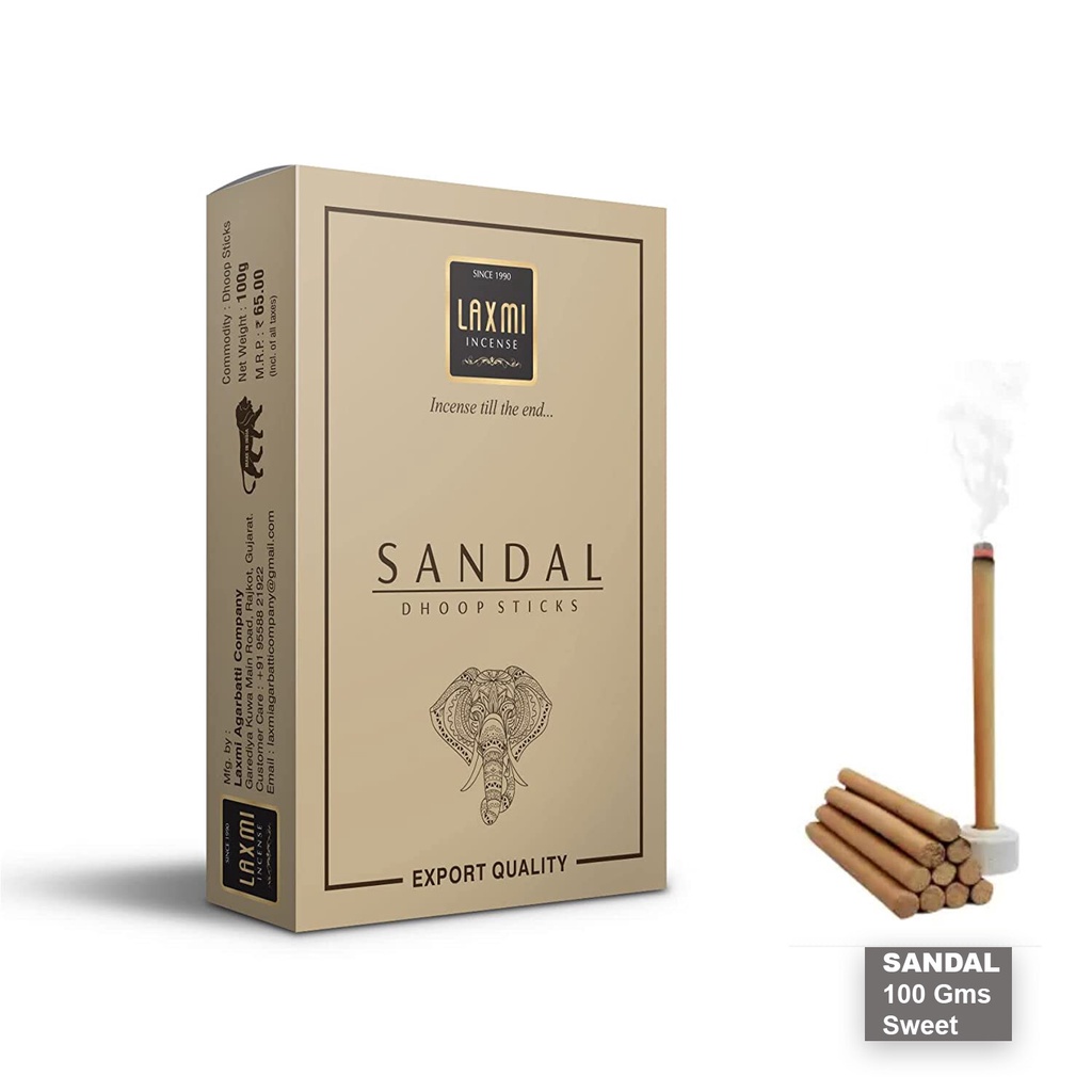 SANDAL- Laxmi Premium Dhoop Sticks | Uthupatti Incense Sticks | Box ...
