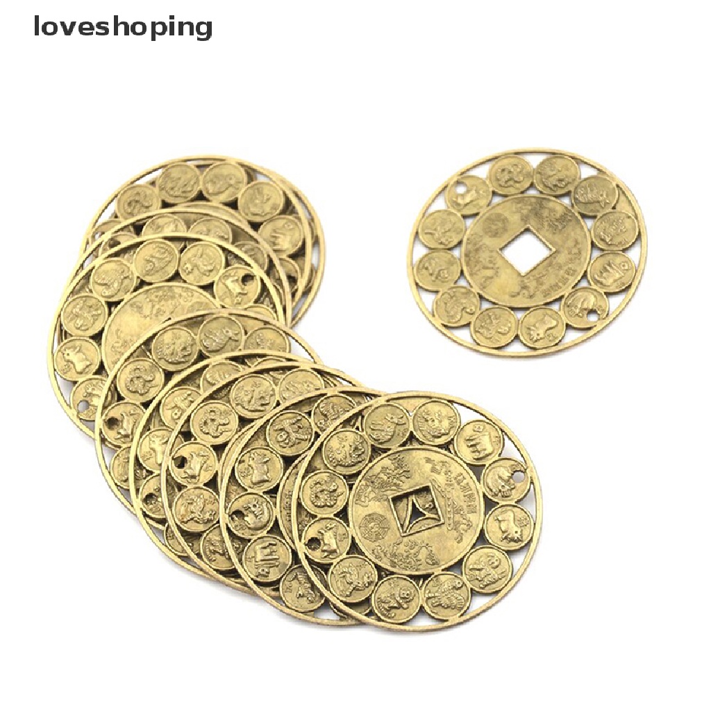 [loveshoping] 2pcs Amulets for Good Luck Feng Shui Coins Amulet Money ...