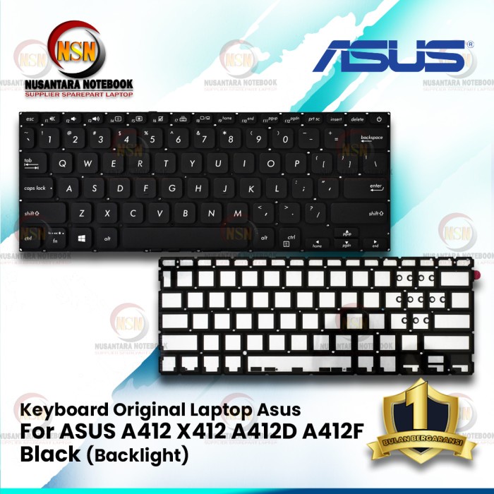 Original Asus Laptop Keyboard For A412 X412 A412F Backlight (Black ...