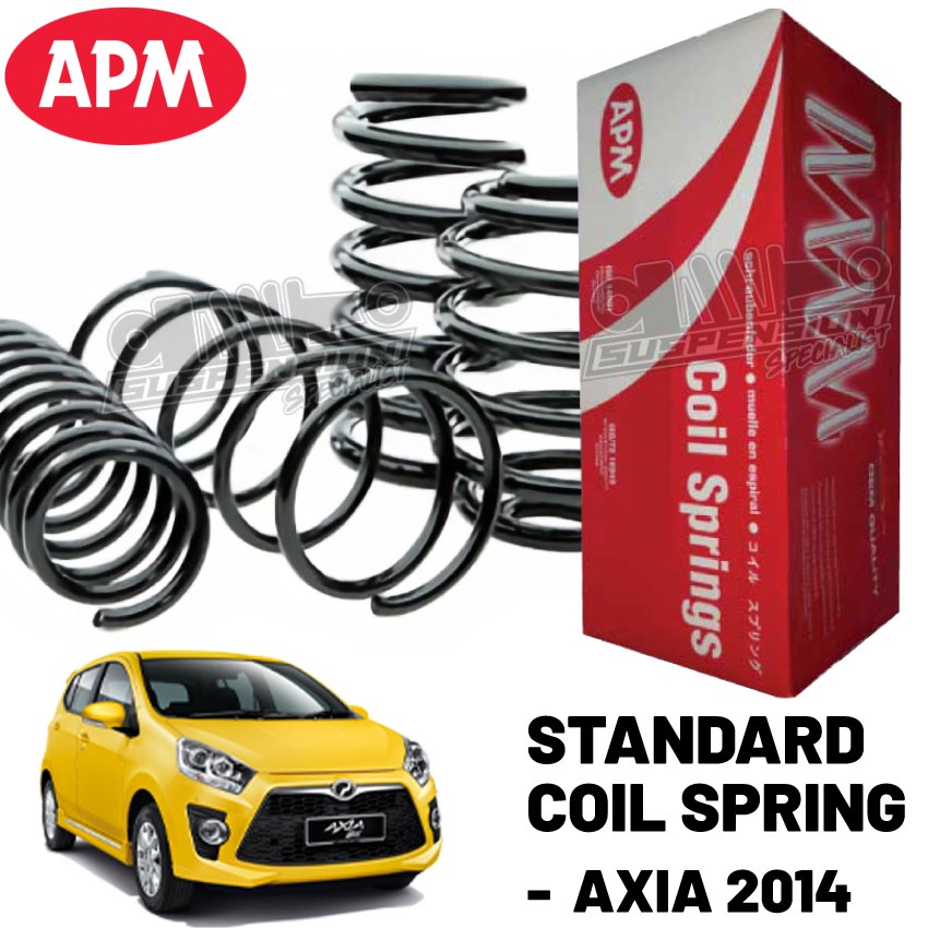 PERODUA AXIA (2014) APM STANDARD COIL SPRING 1 SET 4 PCS FRONT & REAR ...