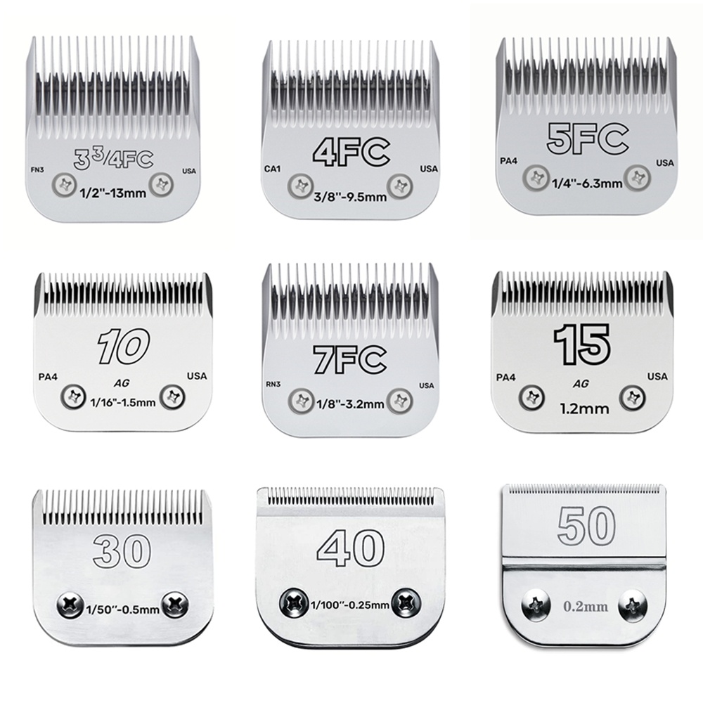 3F 4F 5F 7F 9# 10# 15# 30# 40# 50# Professional Pet Clipper Blade A5 ...