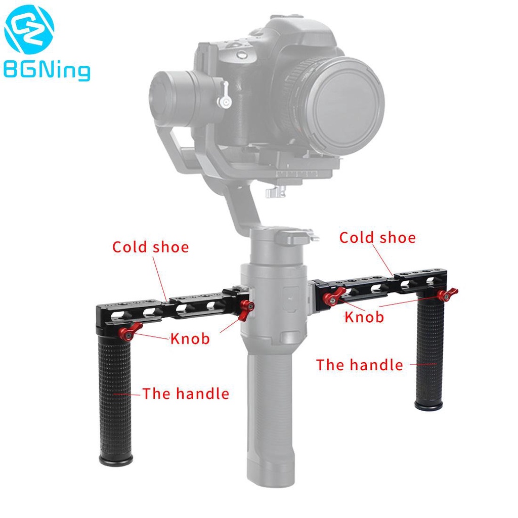 BGNing Gimbal Extension Plate Dual Handle Grip Side Handgrip Quick ...