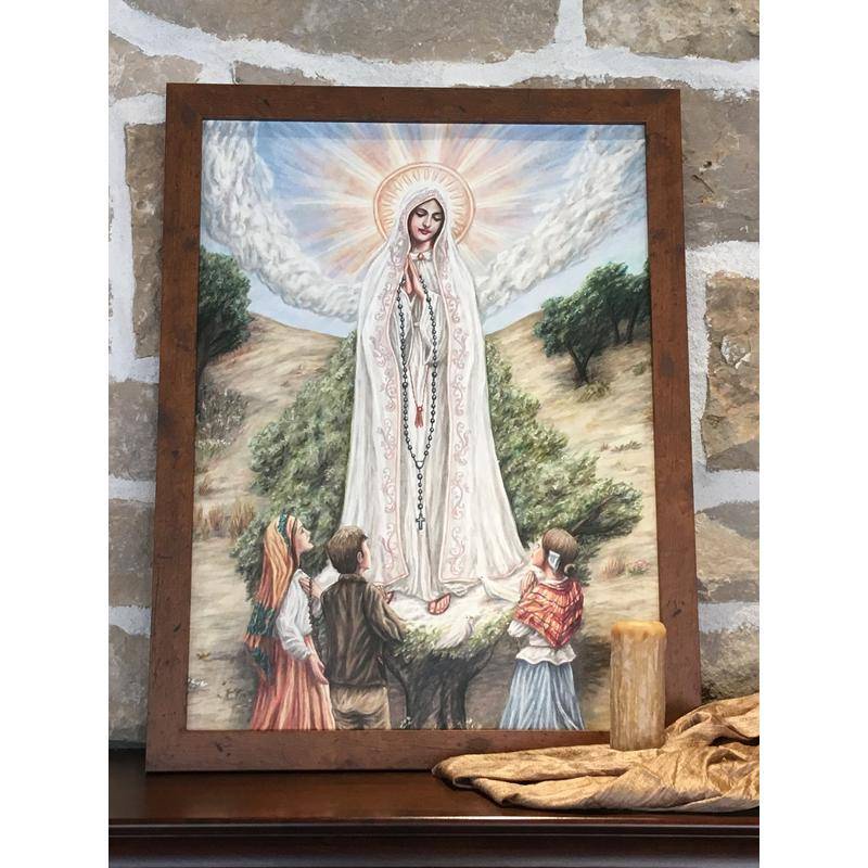 Our Lady of Fatima poster wall art canvas Religion Wall decor christ ...