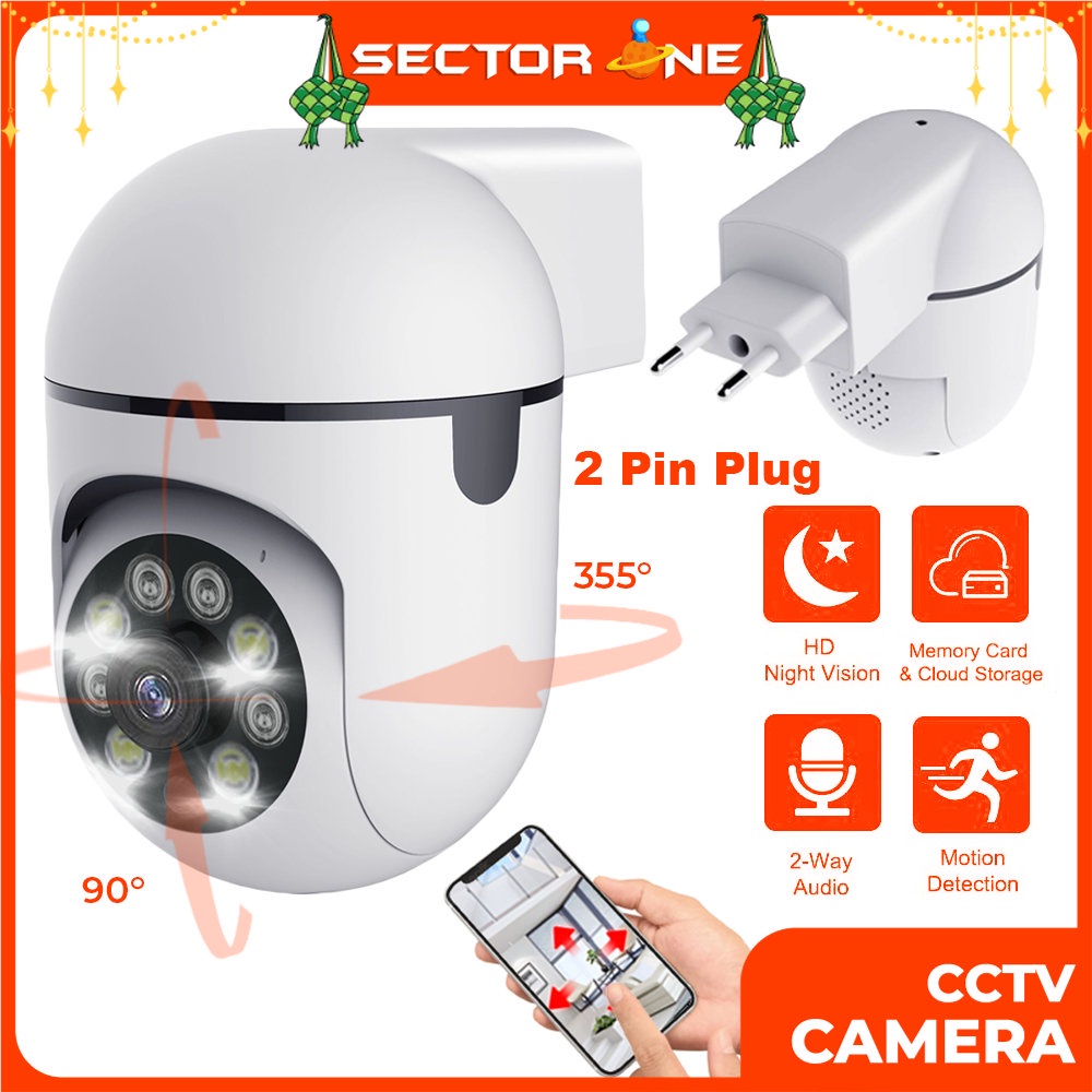 Wifi Camera Wall Plug Socket CCTV FHD1080P 360 Degree Panoramic Camera ...