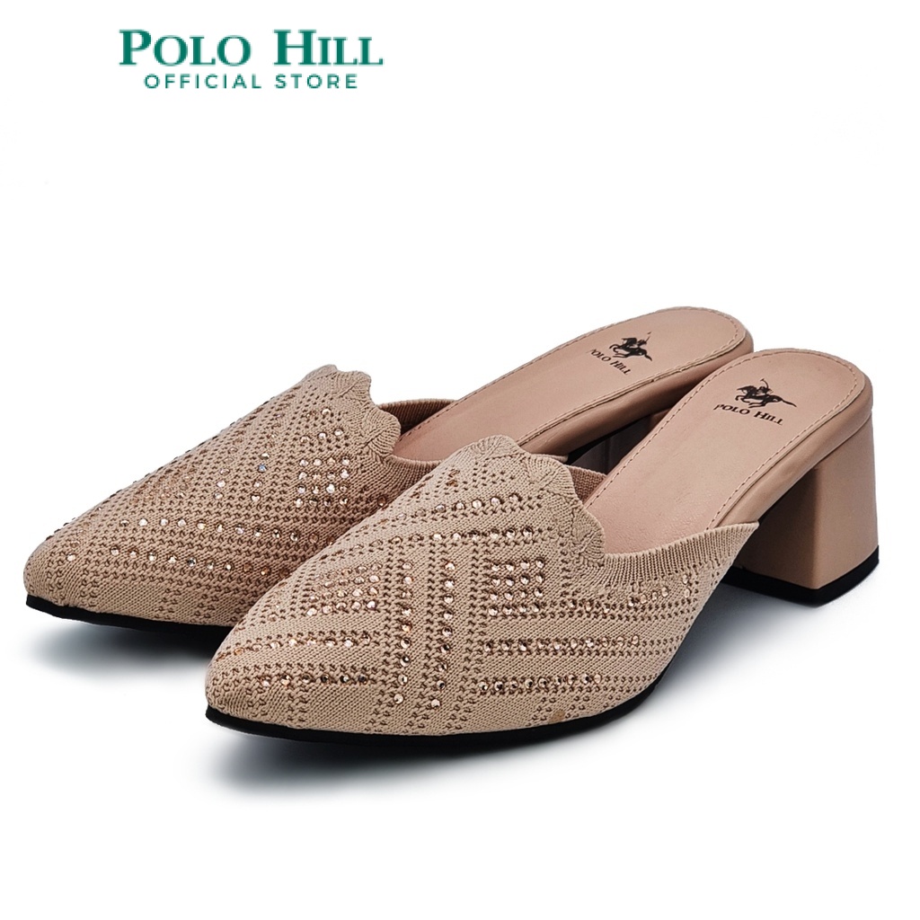 POLO HILL Ladies Point Toe Block Heels PLSH-LS5058 (Black/Pink ...