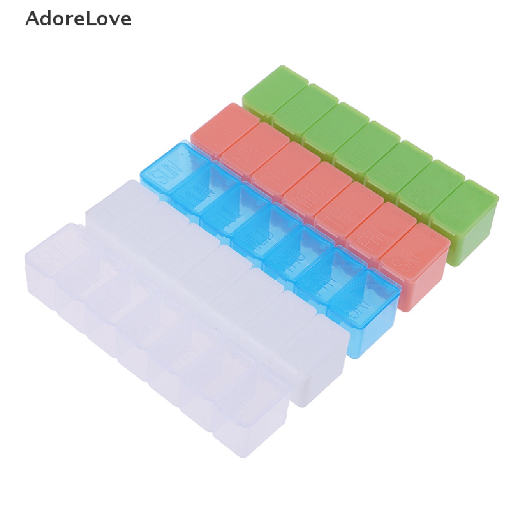 ADL Week Medicine Tablet Case Dispenser 7 Day Container Pill Box ...