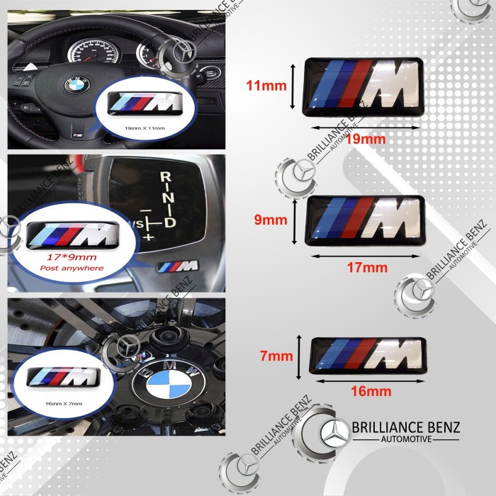 Emblem MINI BMW M POWER STICKER GEL RESIN Rims, STIR, BMW DASHBOARD - Small 7mmx16mm | Shopee ...