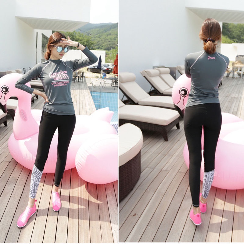 『Ariel』ready stock swimsuit for Women 2 piece swimsuit women long ...