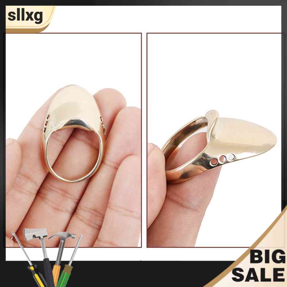 (Ready-sllx)Recurve Bow Arrow Trigger Finger Brass Archery Thumb ...