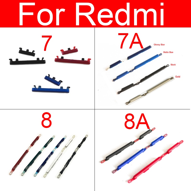 on / off Power Volume Side Button For Xiaomi Redmi 7 8 7A 8A Power ...