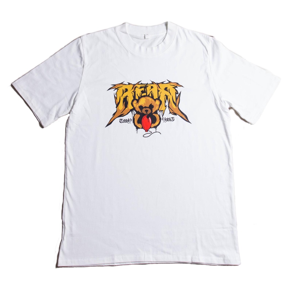 ZESEN Cartoon Viral Bear Design Unisex Men T-Shirt 100% Cotton Oversize ...