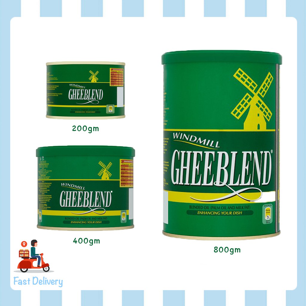 GHEE BLEND WINDMILL MINYAK SAPI (HALAL) 200GM/ 400GM/ 800GM | Shopee ...